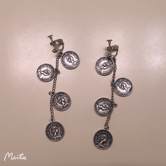 Jewelry | Coin Dangle Screwhinge Clip On Earrings | Poshmark
